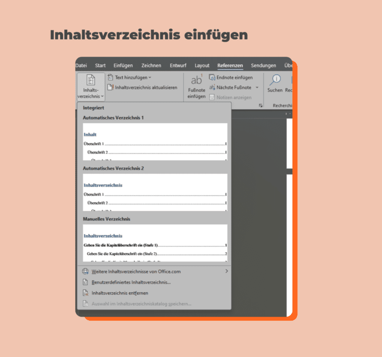 Inhaltsverzeichnis einer akademischen Arbeit - Anleitung & Formatierung